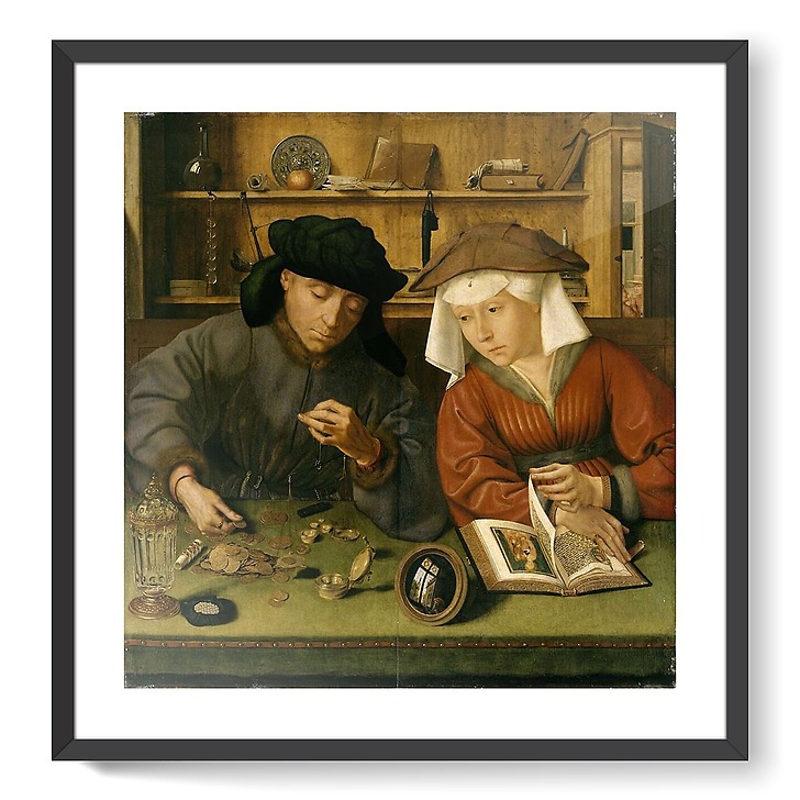 The Moneylender and His Wife (framed art prints) · Louvre Shop
