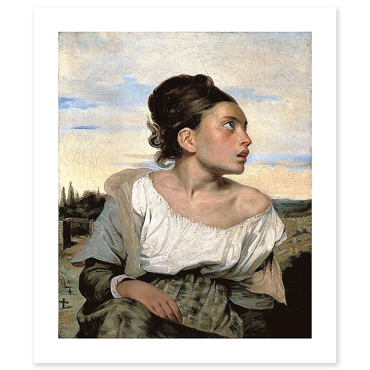 Young orphan girl at the cemetery (art prints) · Louvre Shop