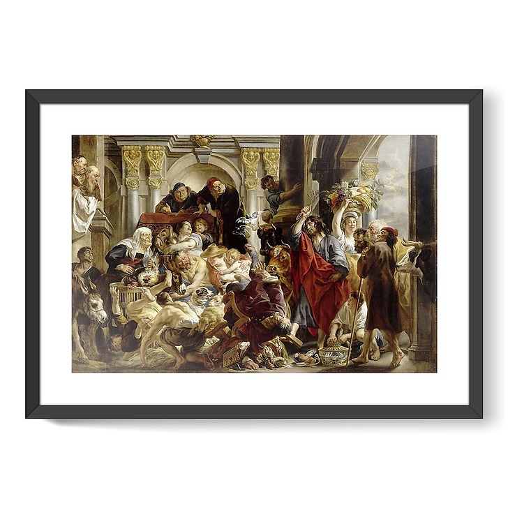 Jesus chasing the merchants from the temple (framed art prints ...