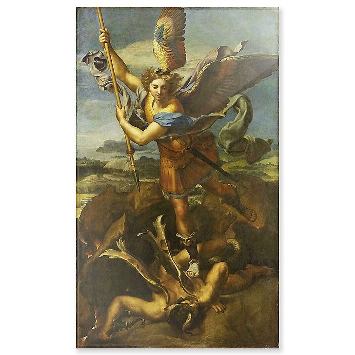 Saint Michael knocking down the demon called The Great Saint Michael ...