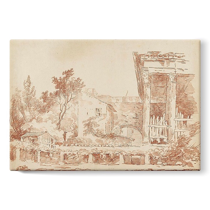 Leaned building (stretched canvas) · Louvre Shop