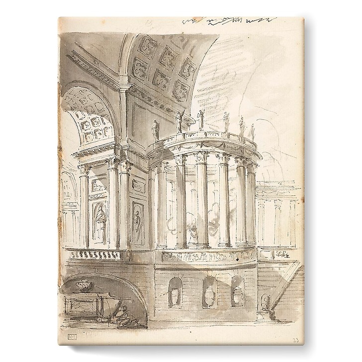 Animated architectural capriccio (stretched canvas) · Louvre Shop