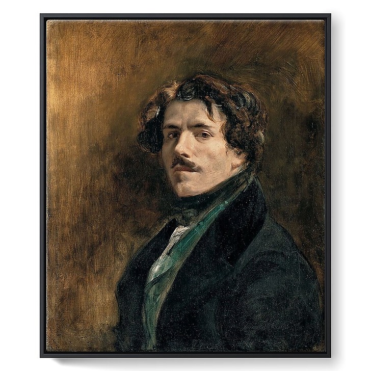 Self-portrait with green vest (framed canvas) · Louvre Shop